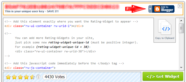 Star Rating for Blogger | RatingWidget