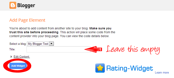 Star Rating for Blogger | RatingWidget